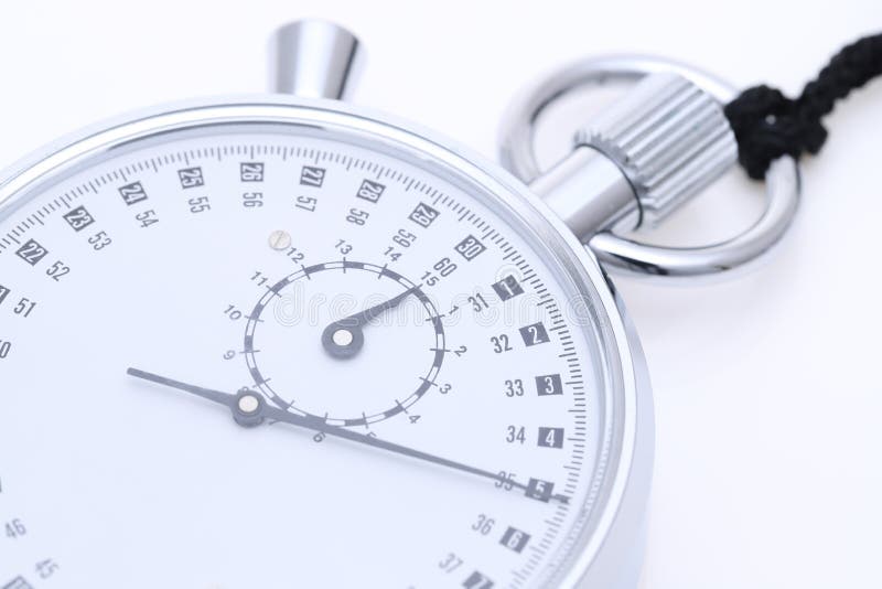 Analogue metal stopwatch stock photo. Image of minute - 110108992