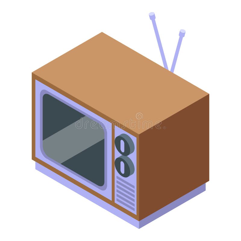 Analogue Tv Set Icon Isometric Vector. Retro Audio Stock Illustration ...