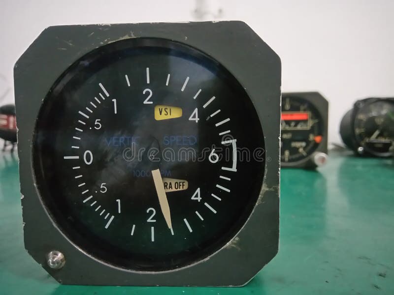 Analogue Vertical Speed Indicator of an Aircraft Stock Image - Image of ...