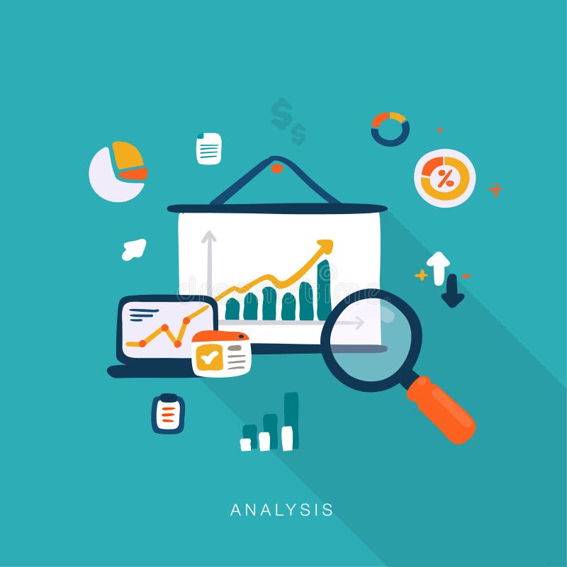 Analyse illustration de vecteur. Illustration du plat - 53158038