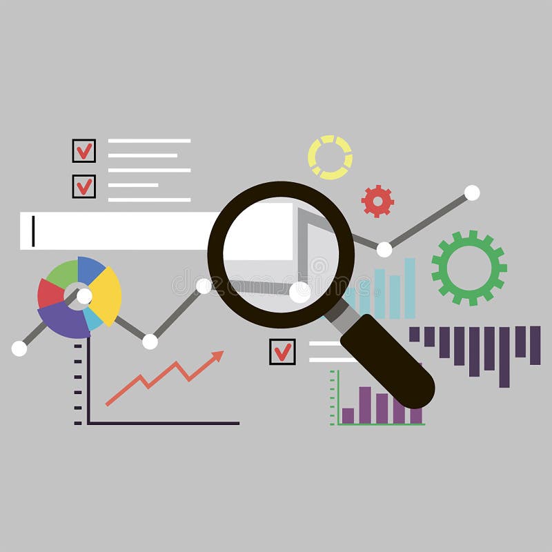 Analyse de l'information illustration de vecteur. Illustration du ...