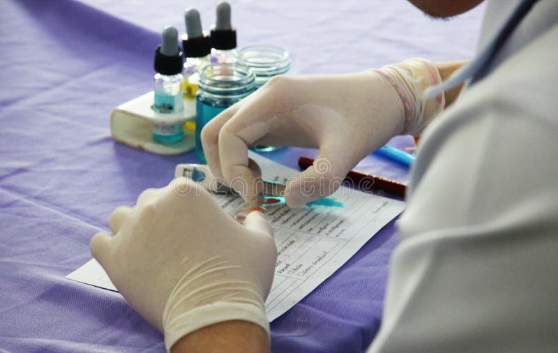 Analyse De Sang Pour La Classification Photo stock - Image du glace ...