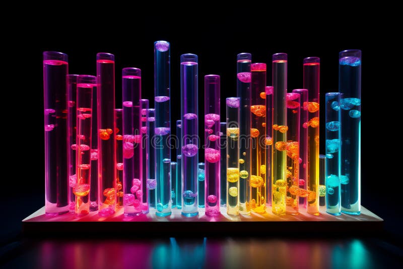 Analysing Glass Test Tubes Samples in a Science Laboratory Stock ...