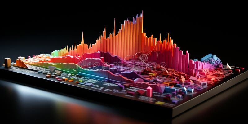 Analysing and Visualizing Complex Data Set on Computer Stock Photo ...