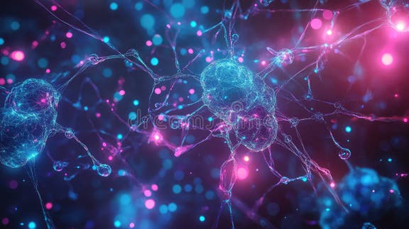 Analysis Ai Interpretation of Immune System Network Stock Illustration ...