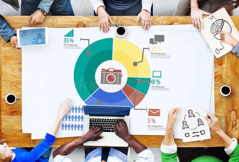 Analysis Analytic Marketing Sharing Graph Diagram Concept Stock Image ...