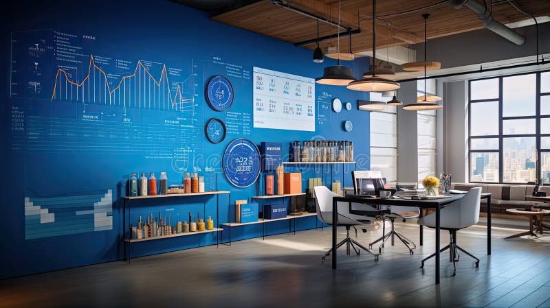 Analysis analytics blue stock illustration. Illustration of insights ...