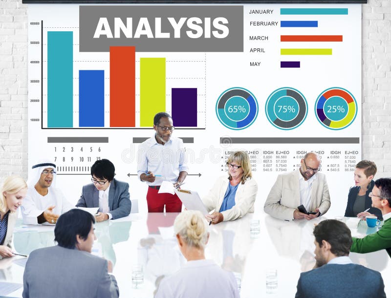 Analysis Analyzing Information Bar Graph Data Statisitc Concept Stock ...