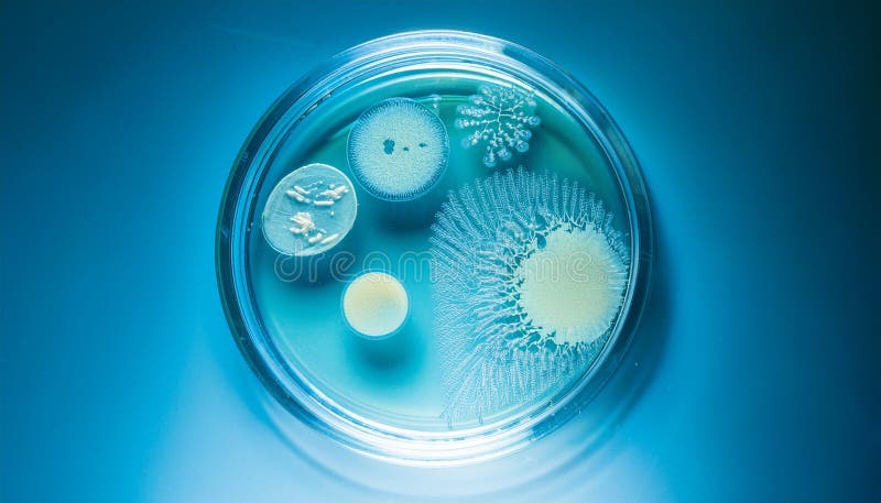 Analysis of Bacterial Cultures in Petri Dishes, Bacteria Growing Stock ...