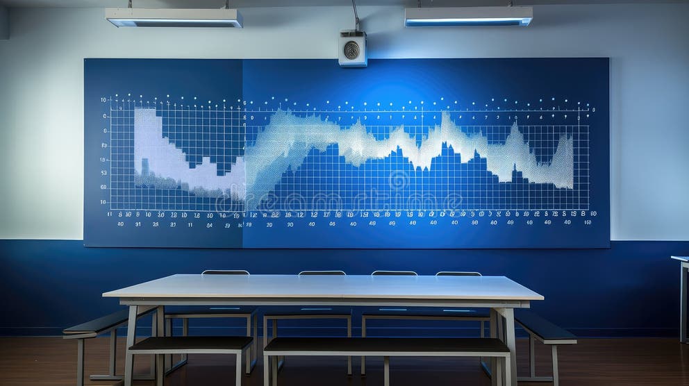 Analysis blue graph stock illustration. Illustration of insight - 360732123