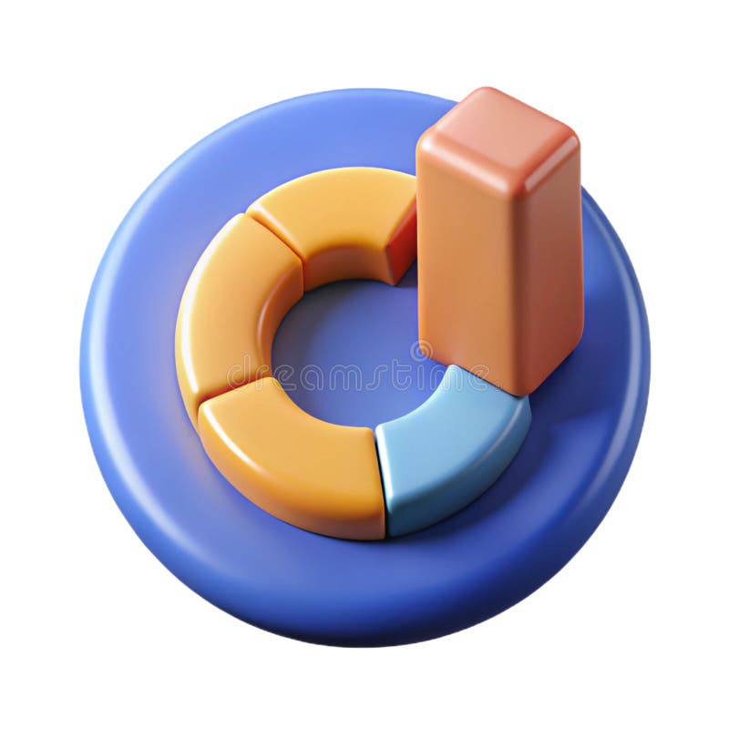 Analysis Chart 3D Icon Representing Business Data and Financial ...