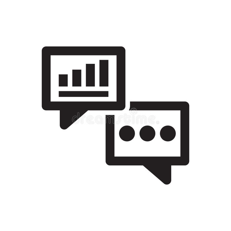 Analysis Chat Icon - Graph Chat Message Icon Stock Vector ...