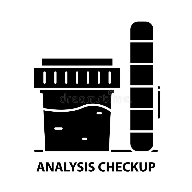 Analysis Checkup Icon, Black Vector Sign with Editable Strokes, Concept ...