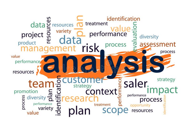 Analysis Collage of Words Vector Illustration Stock Vector ...