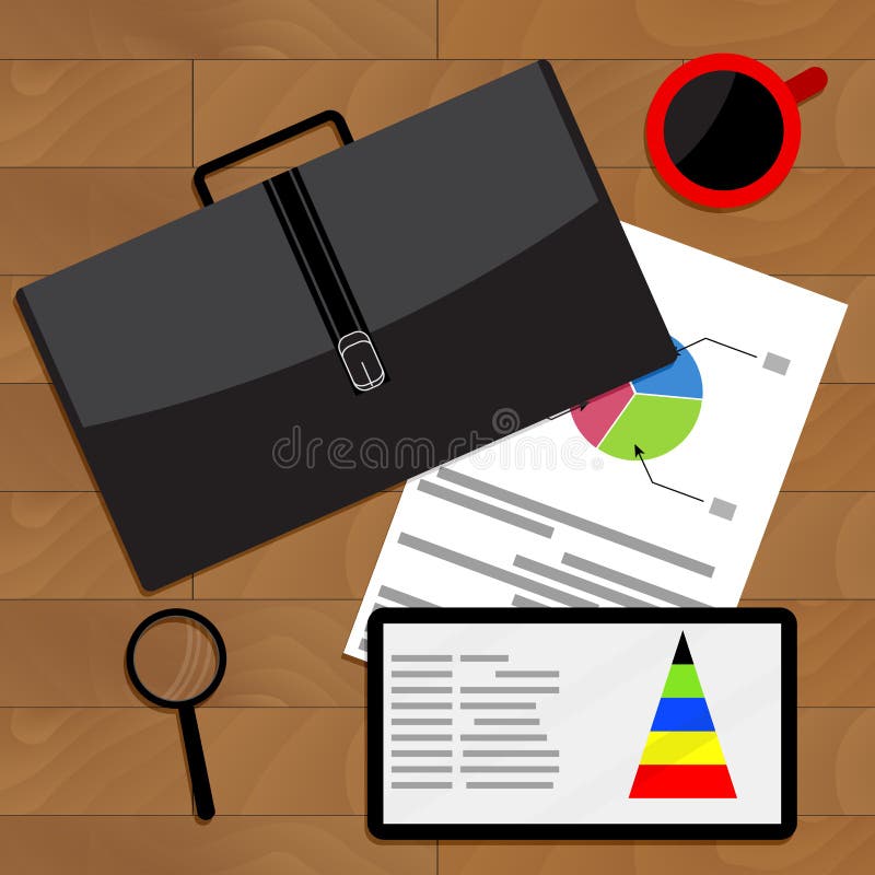 Analysis and Comparison of Economic Data Stock Vector - Illustration of ...