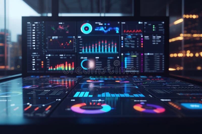 Analysis of Data within Business is Aided by Futuristic Charts Graphs ...