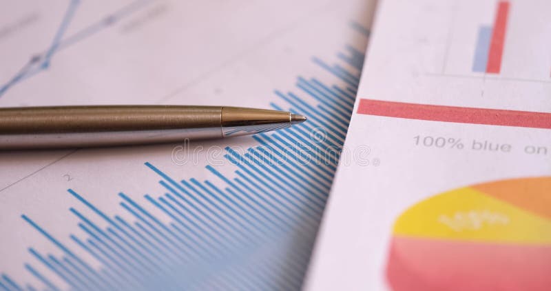 Analysis of Financial Reports Linear Chart Marketing Statistics Stock ...