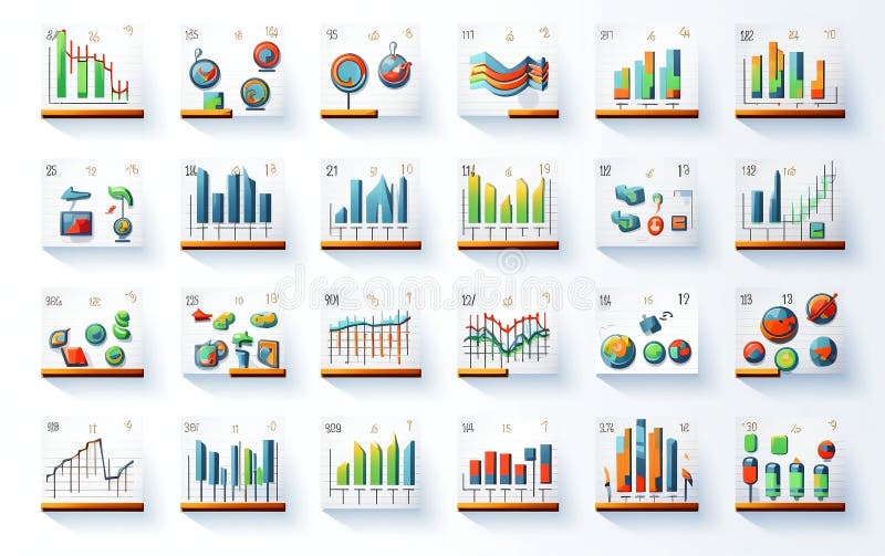 Analysis Fine Line Icons Generative AI Stock Illustration ...