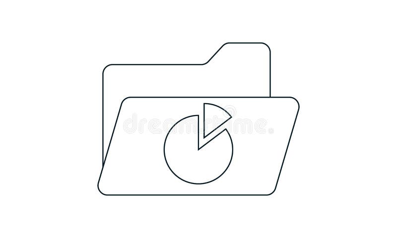 Analysis Folder Icon Vector Illustration. Data Analysis Concept. Stock ...