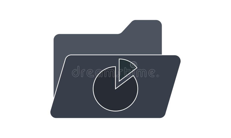 Analysis Folder Icon Vector Illustration. Data Analysis Concept. Stock ...