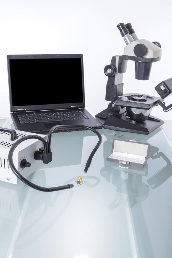 Gemologist and microscope stock image. Image of microscope - 36764045