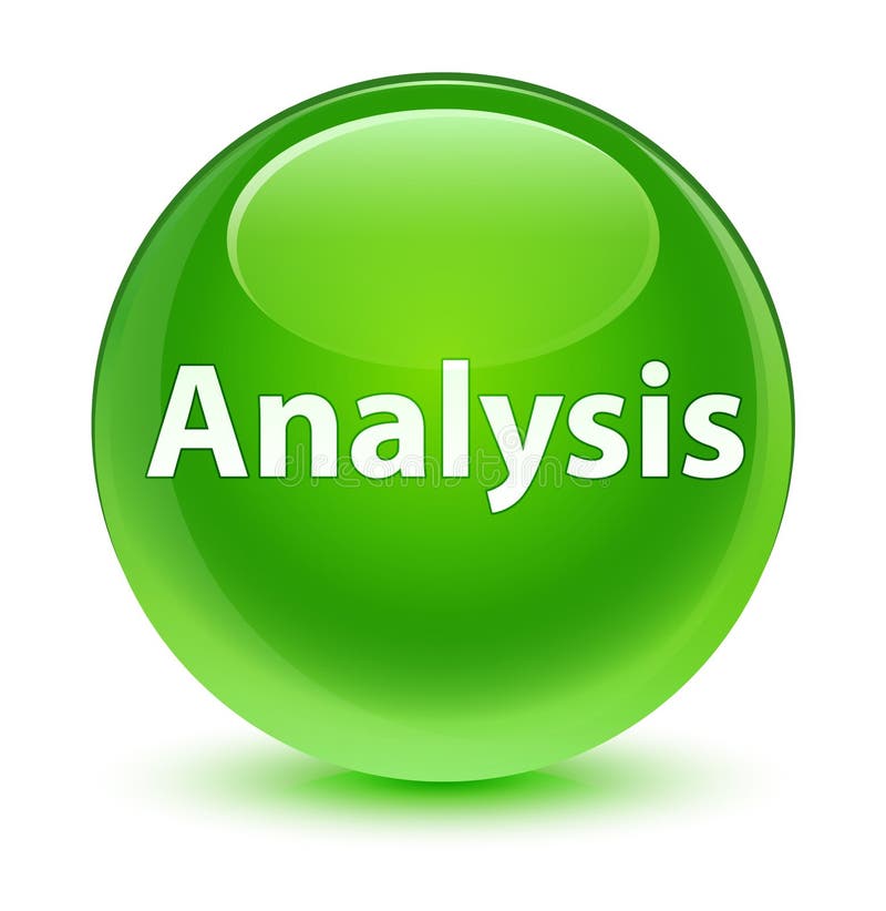 Analysis Glassy Green Round Button Stock Illustration - Illustration of ...