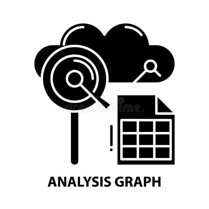 Graph Analysis Icon, Black Vector Sign with Editable Strokes, Concept ...