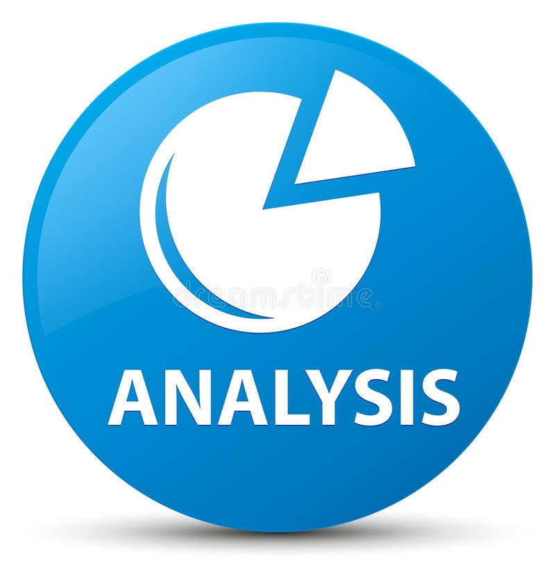 Analysis (graph Icon) Cyan Blue Round Button Stock Illustration ...