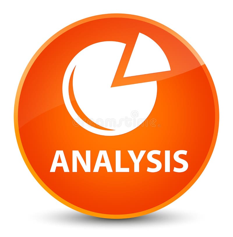 Analysis (graph Icon) Elegant Orange Round Button Stock Illustration ...