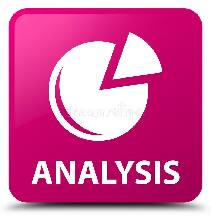 Analysis (graph Icon) Pink Square Button Stock Illustration ...