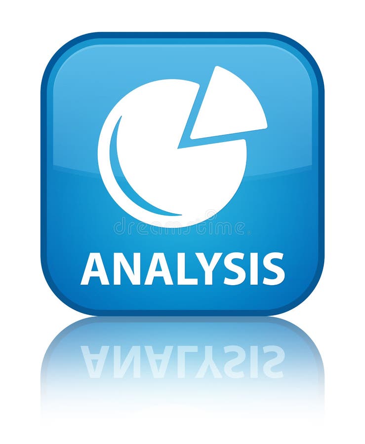 Analysis (graph Icon) Special Cyan Blue Square Button Stock ...