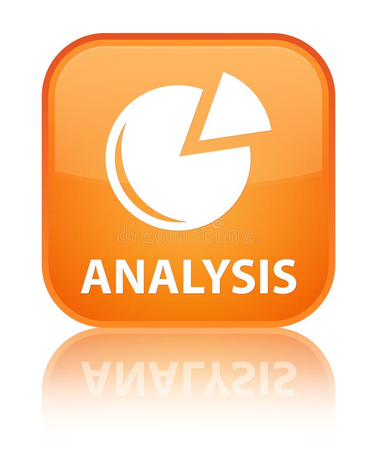 Analysis (graph Icon) Special Orange Square Button Stock Illustration ...