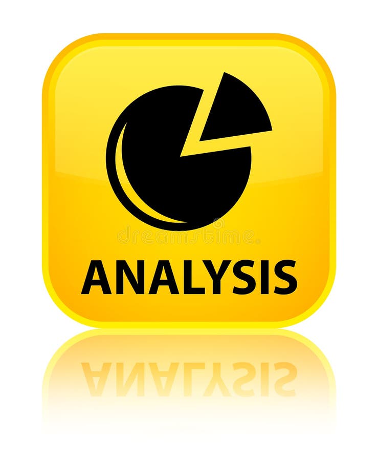 Analysis (graph Icon) Special Yellow Square Button Stock Illustration ...