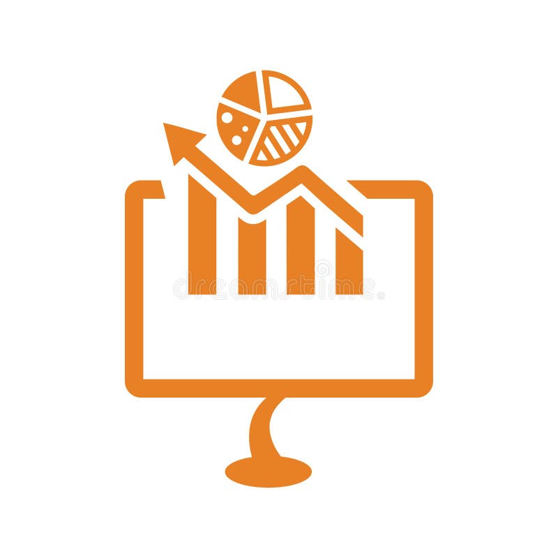 Analysis, Graph, Statistics Icon. Orange Vector Graphics Stock ...