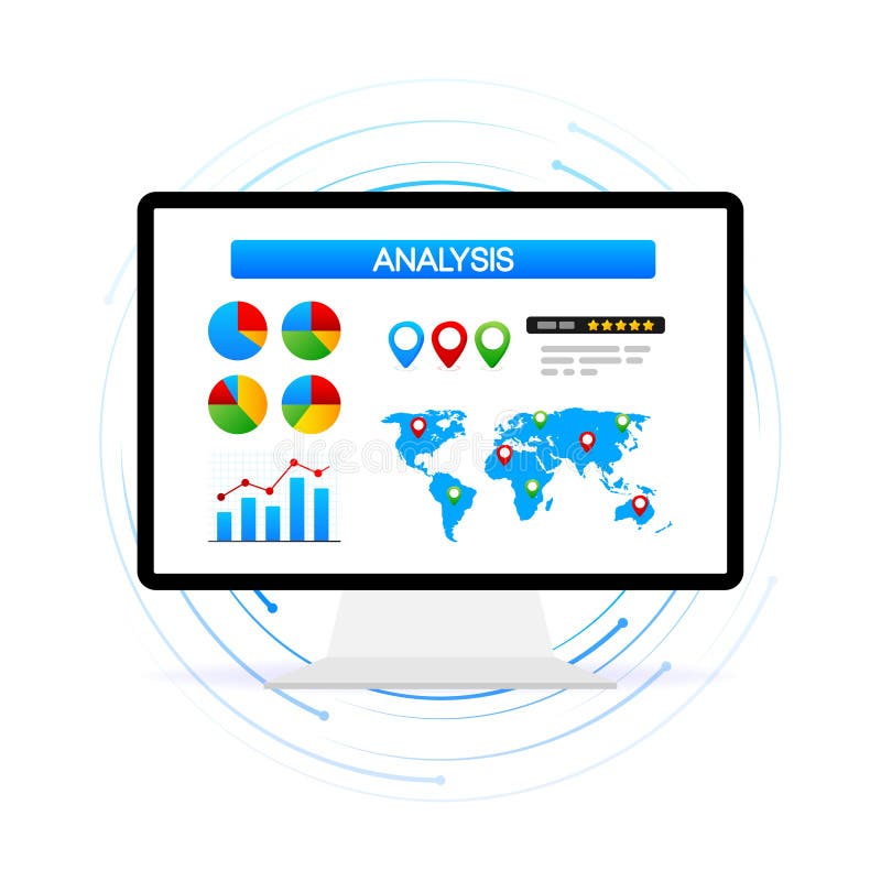 Analysis, Great Design for Any Purposes. Vector Illustration, Cartoon ...