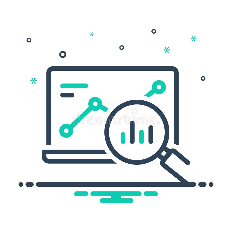 Mix Icon for Analysis, Investigation and Marketing Stock Vector ...