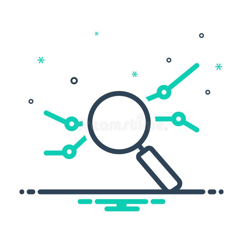 Mix Icon for Analysis, Explication and Inquiry Stock Vector ...
