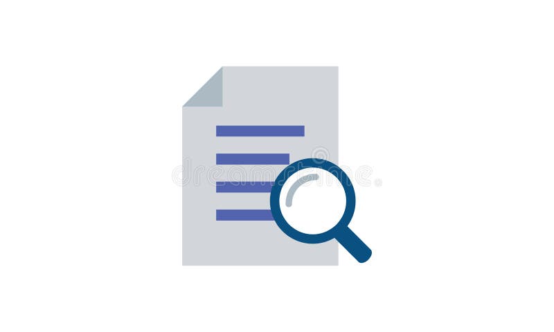 Analysis Icon, Result Report, Document Financial Review Magnifying ...