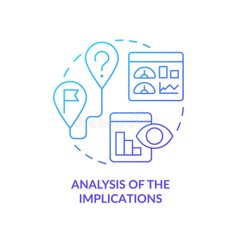 Analysis of Implications Blue Gradient Concept Icon Stock Vector ...