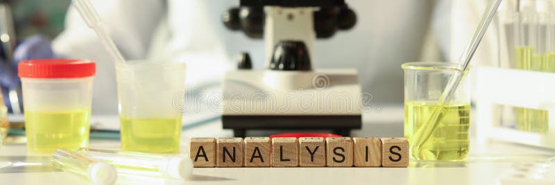 Analysis is Written on Wooden Cubes, Close-up Stock Photo - Image of ...