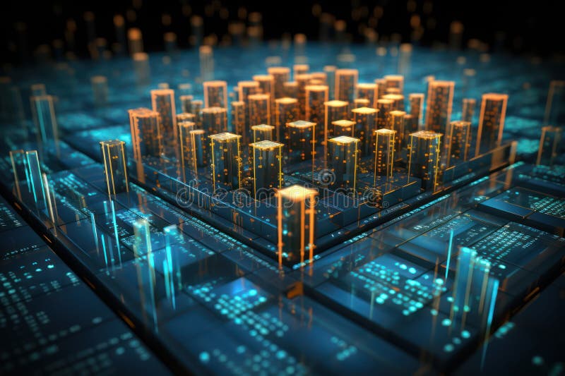 High Tech Background Depiction of the Big Data Process AI Generated ...