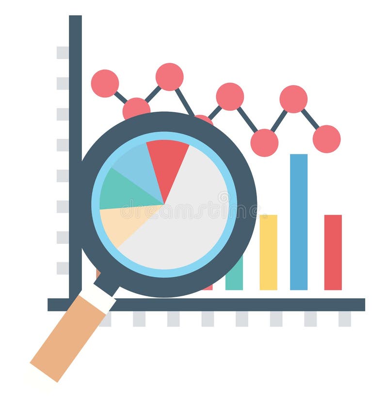 Analysis Isolated Color Vector Illustration Icon Stock Vector ...