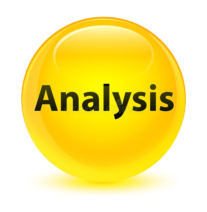 Analysis Glassy Yellow Round Button Stock Illustration - Illustration ...