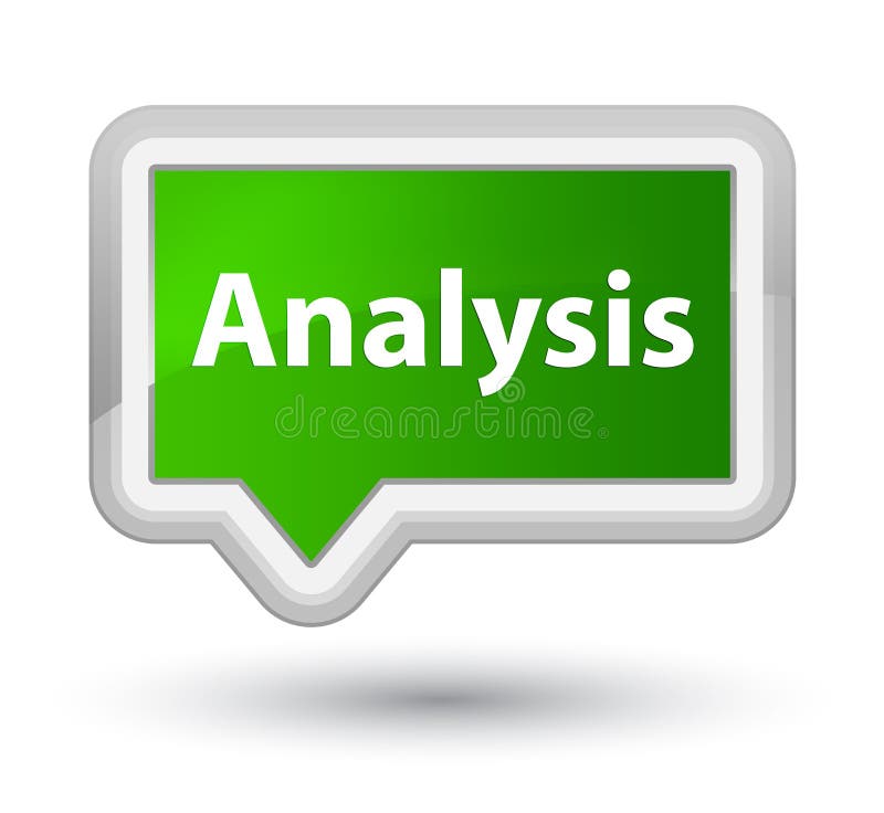 Analysis Prime Green Banner Button Stock Illustration - Illustration of ...