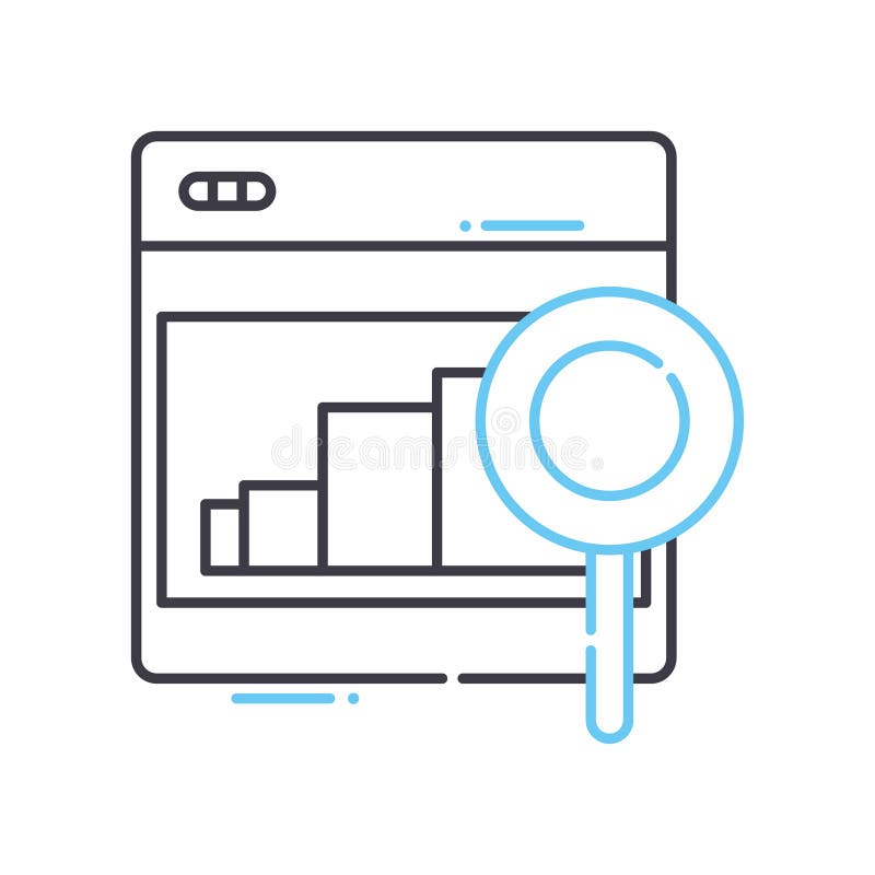Analysis Line Icon, Outline Symbol, Vector Illustration, Concept Sign ...