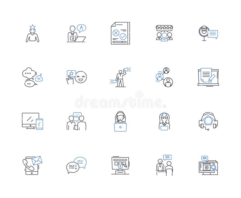 Analysis Line Icons Collection. Insight, Scrutiny, Examination ...