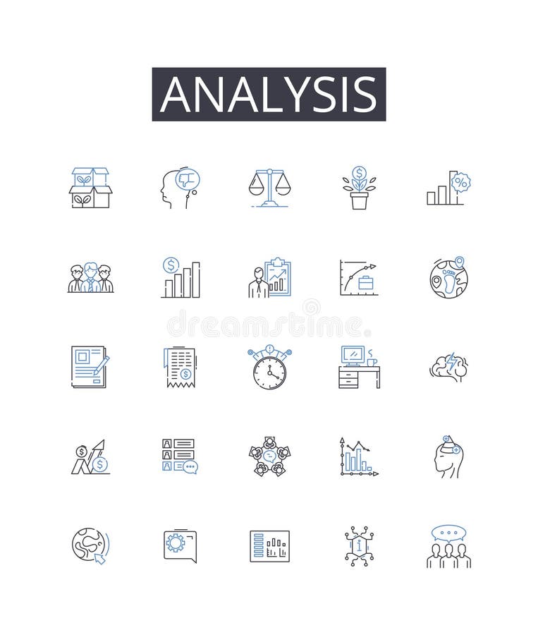 Analysis Line Icons Collection. Leadership, Vision, Management ...