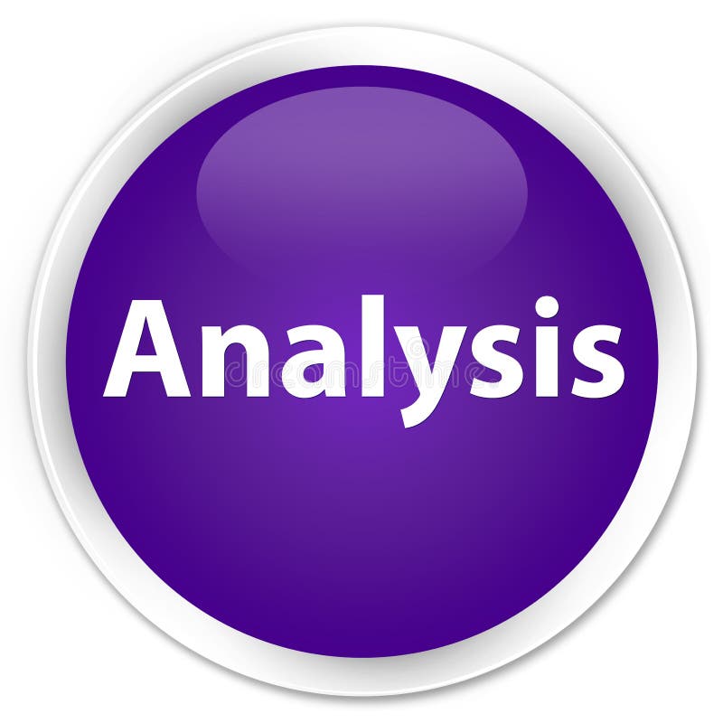 Analysis Premium Purple Round Button Stock Illustration - Illustration ...