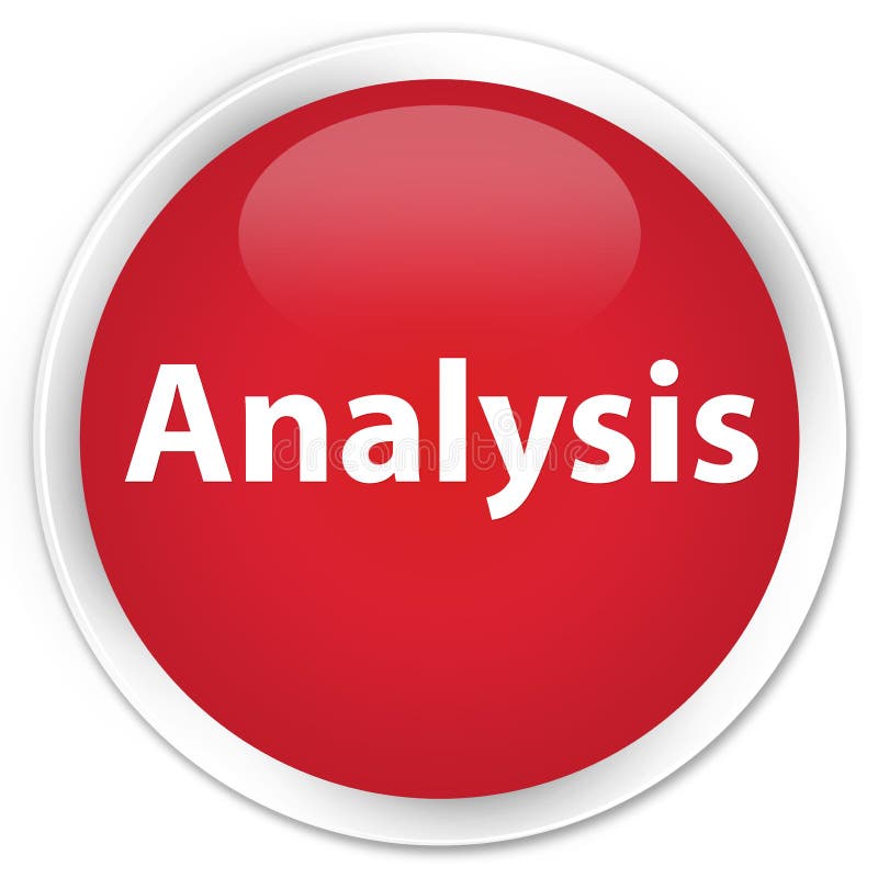 Analysis Premium Red Round Button Stock Illustration - Illustration of ...