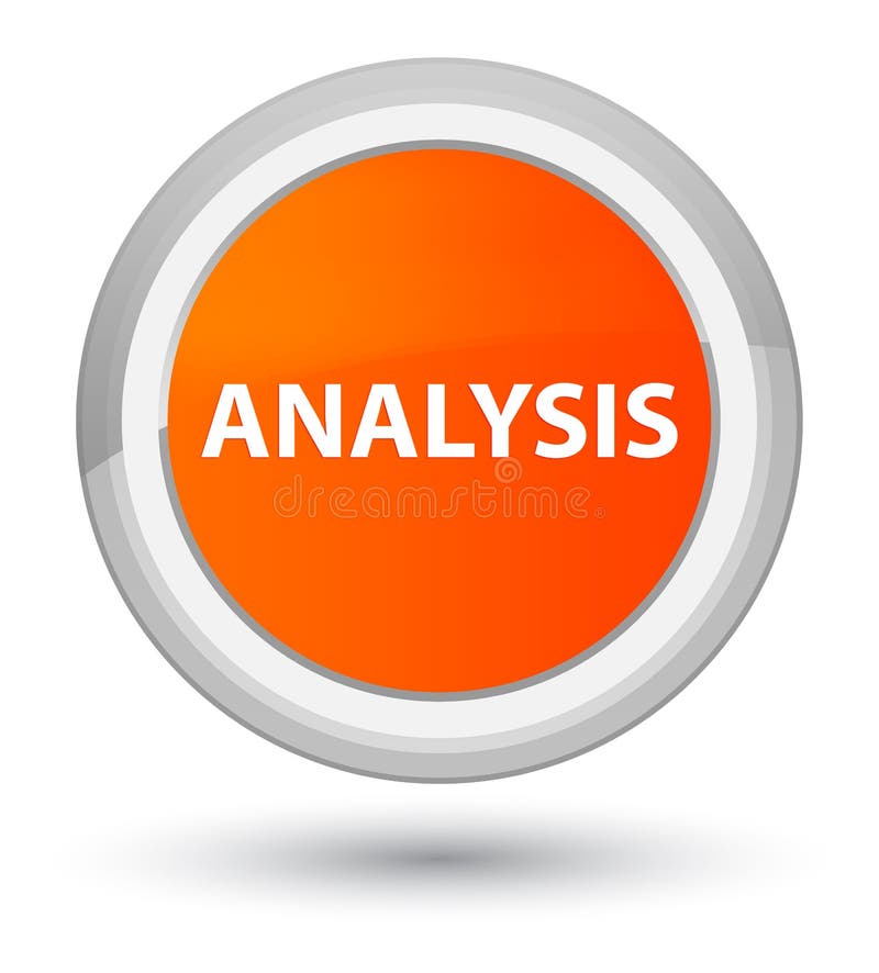 Analysis Prime Orange Round Button Stock Illustration - Illustration of ...